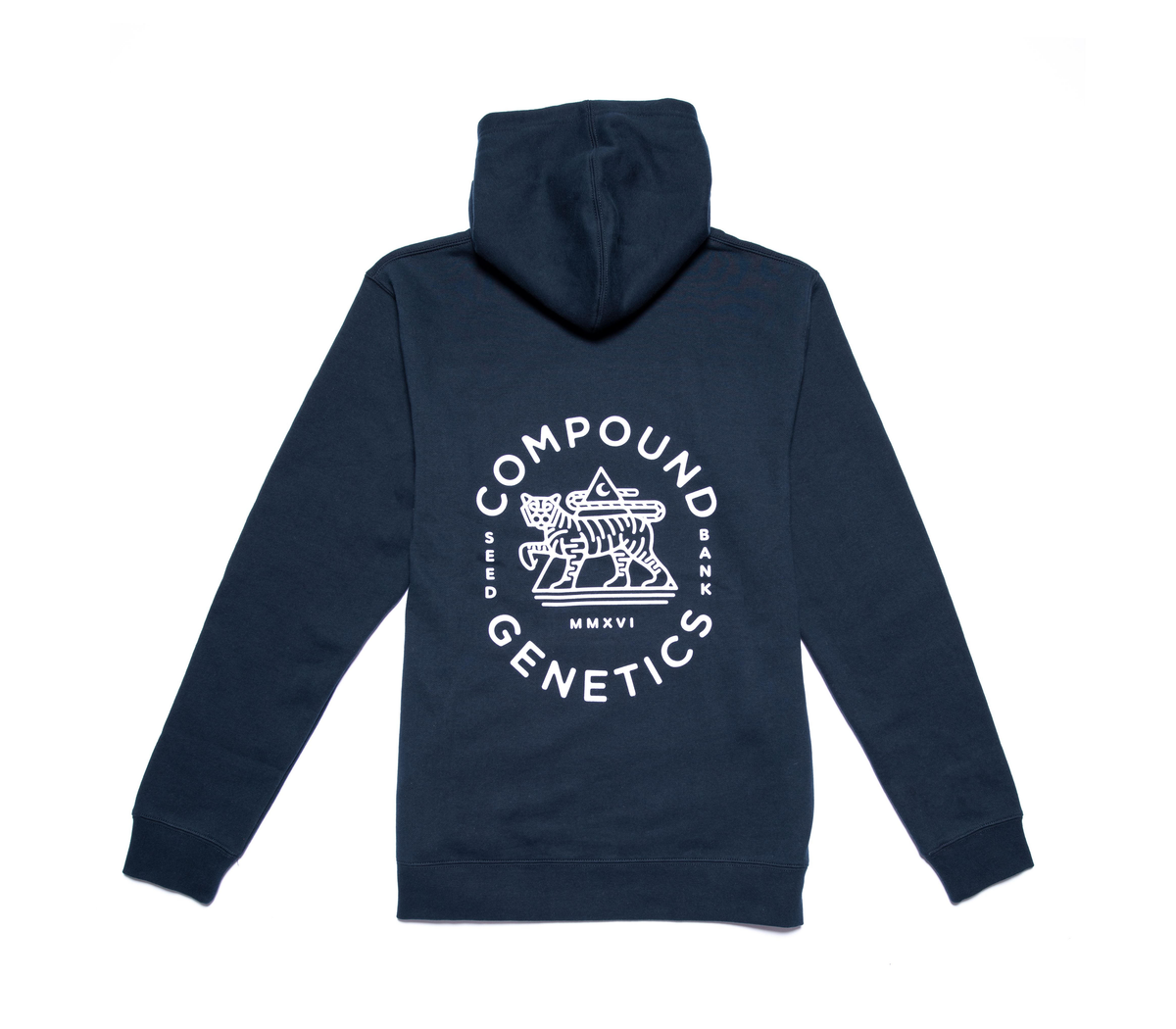 Tiger Moon Hoodie - Navy – Compound Genetics Clothing