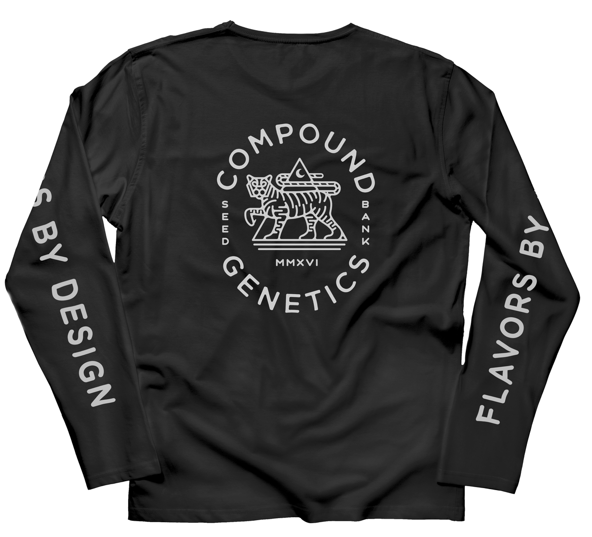 Tiger Moon Long Sleeve - Black – Compound Genetics Clothing